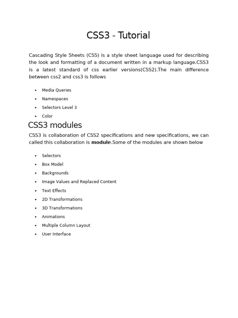 Css 3 Modules | PDF