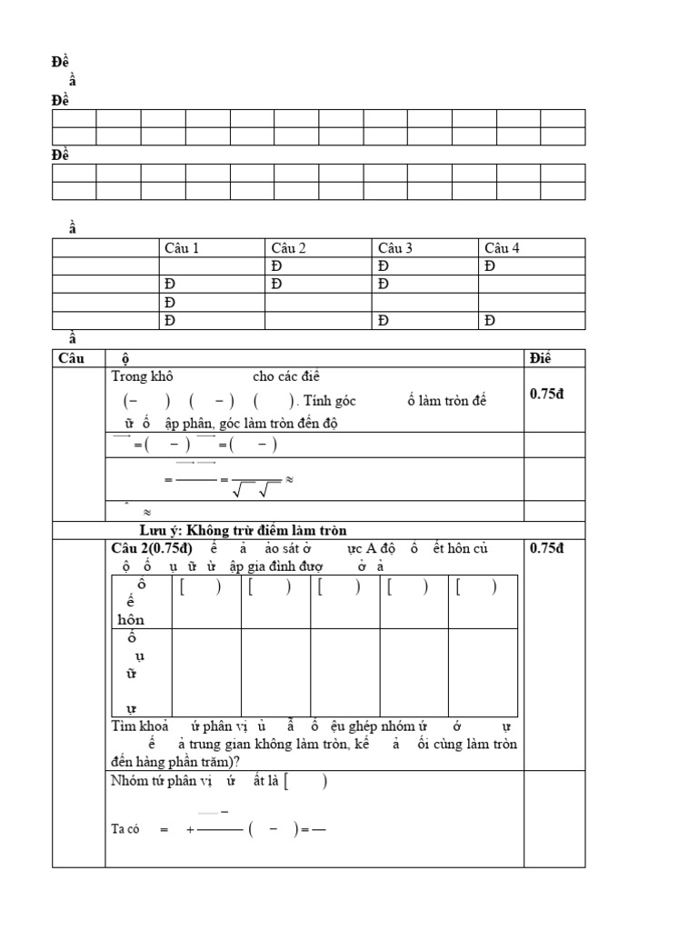 Dap An hk1) Toan 12 | PDF