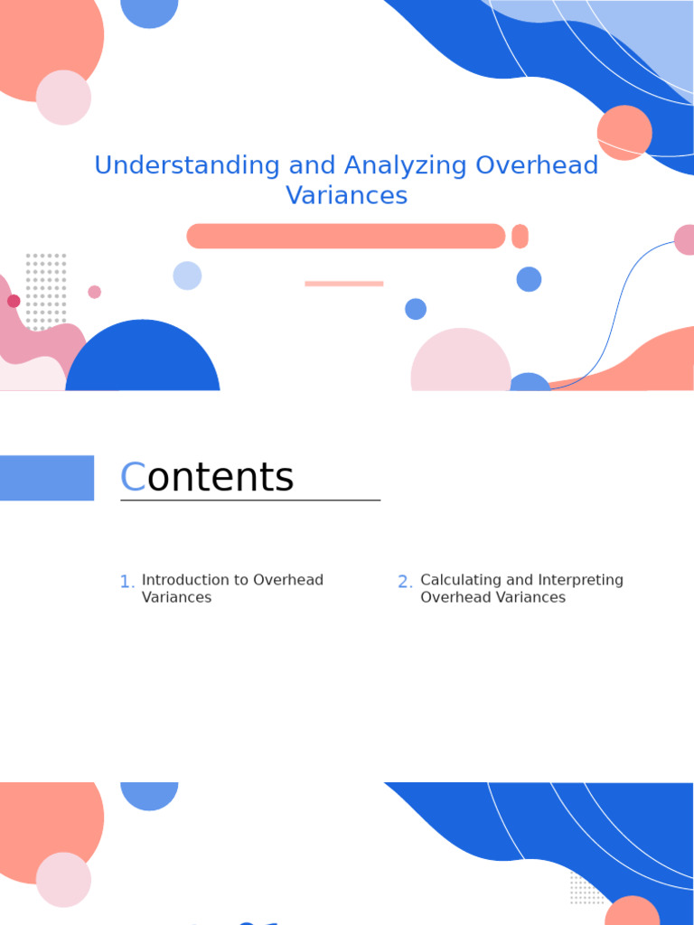 Understanding and Analyzing Overhead Variances | PDF | Variance | Cost ...