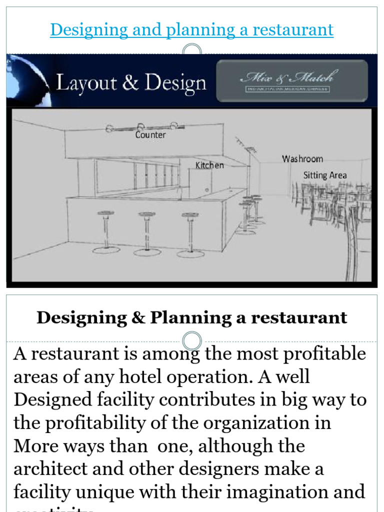 Restaurant Design and Planning Guide | PDF | Foodservice | Cafeteria