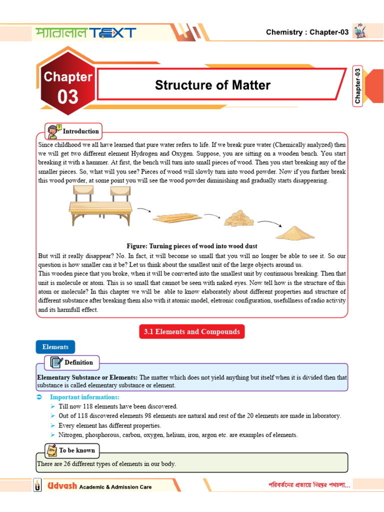 SSC English Version Chemistry Chapter 3 Notes (Parallel Text) | PDF ...