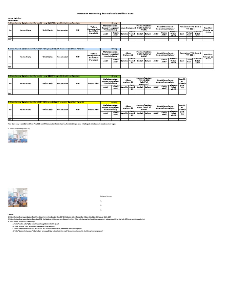 Instrumen Monev (2025) | PDF