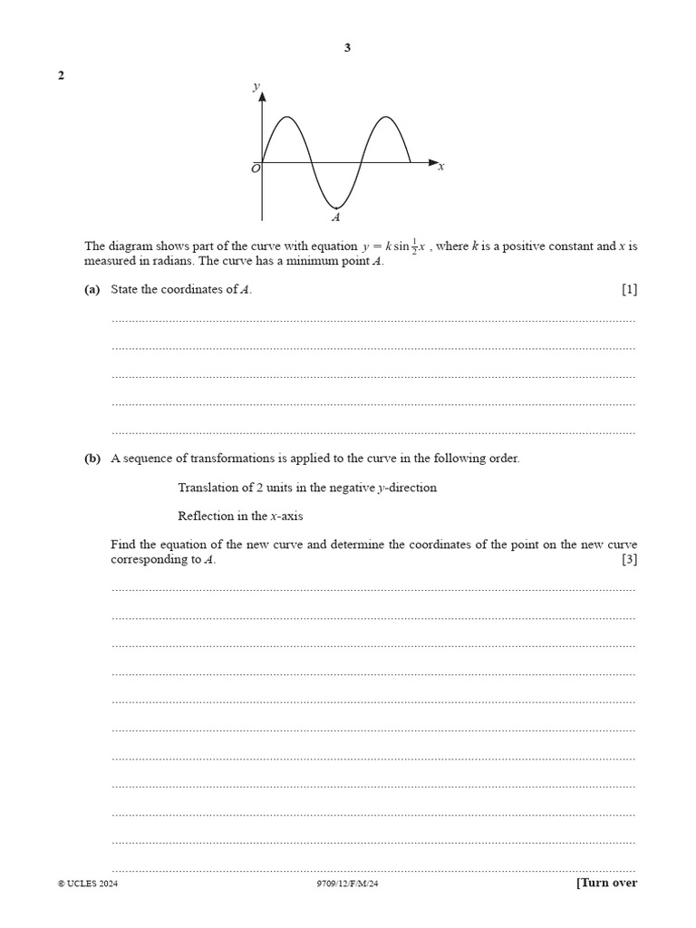 AS Level 2024 - C2 Functions and Transformations | PDF | Function ...