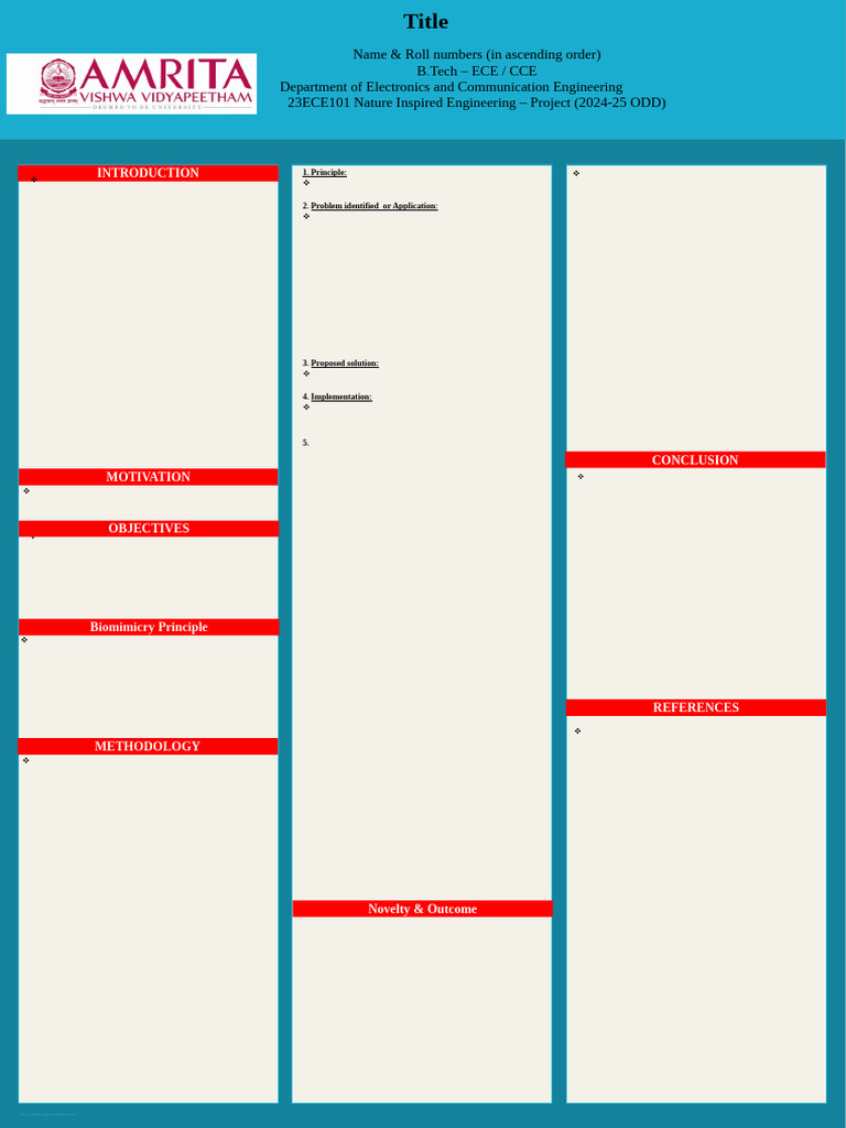 Poster Format NIE End Semester Evaluation | PDF