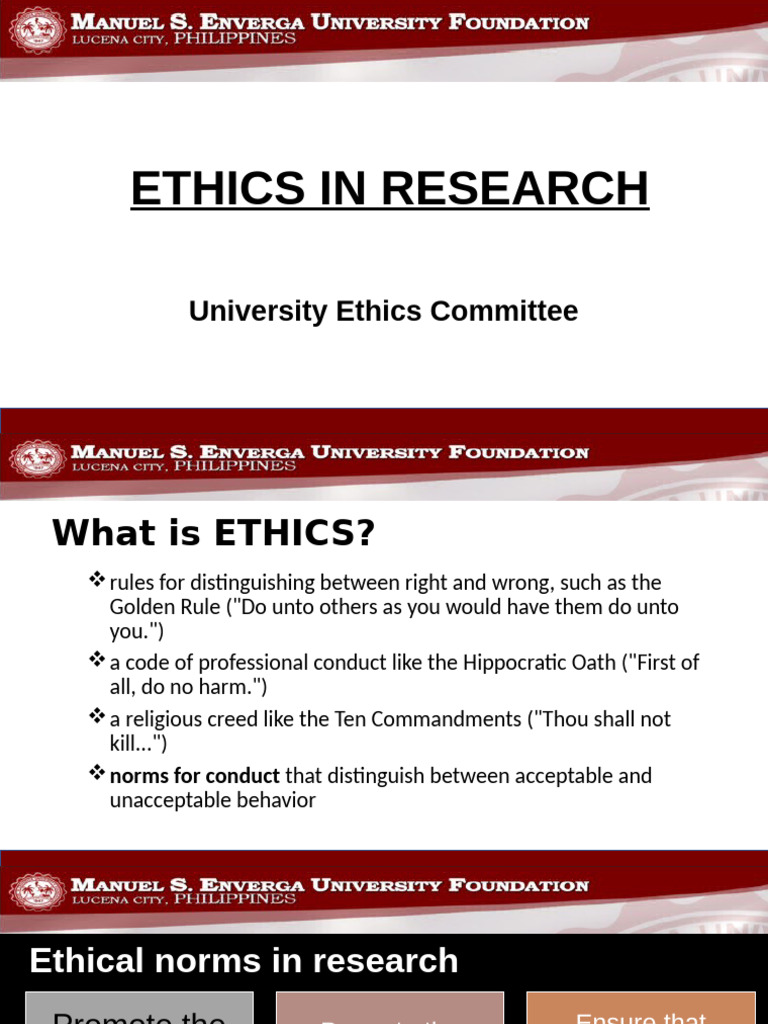 Ethics in Research: Guidelines and Principles | PDF | Informed Consent ...