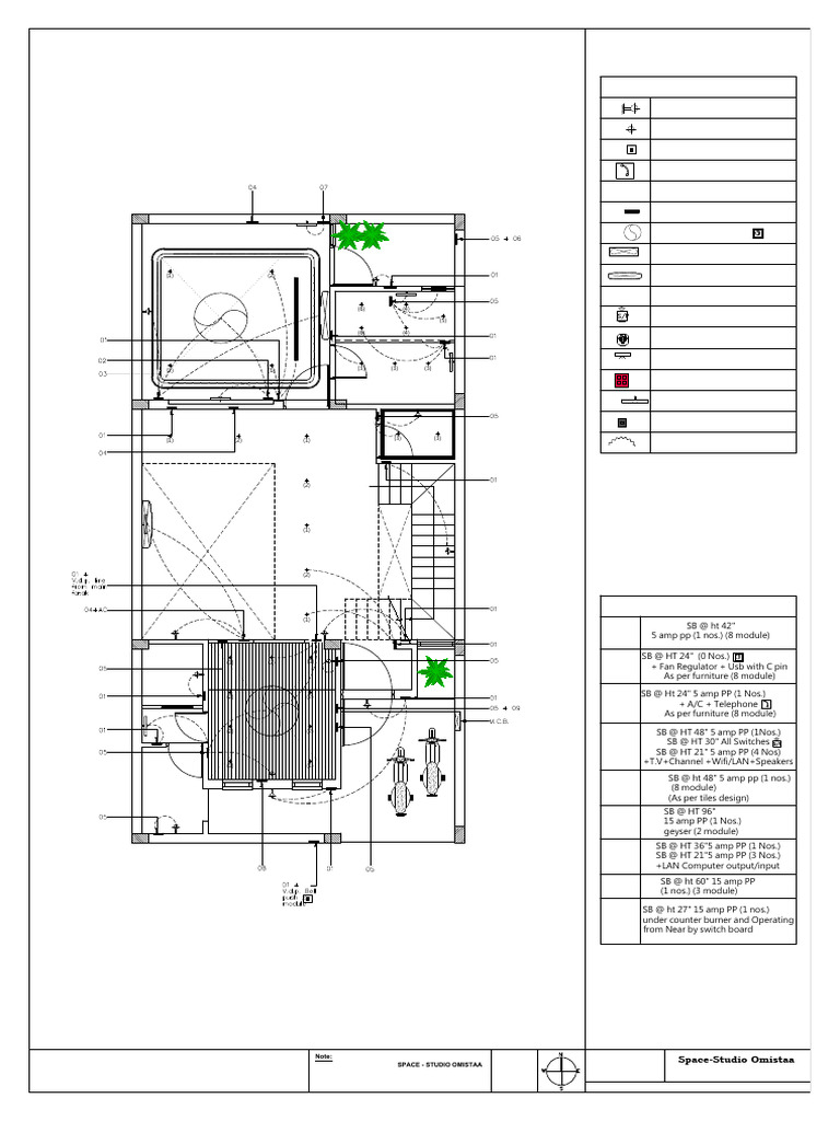 Ceiling Electrical Layout (Ground Floor) Without Furniture | PDF | Computer Engineering ...