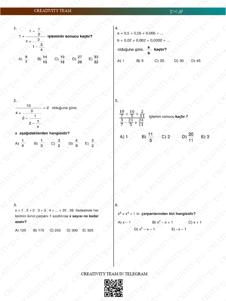 Creativity-3 EXAM | PDF
