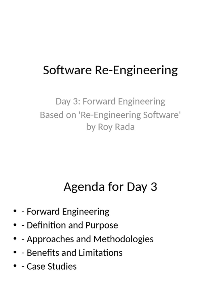 Software_ReEngineering_Day3 | PDF