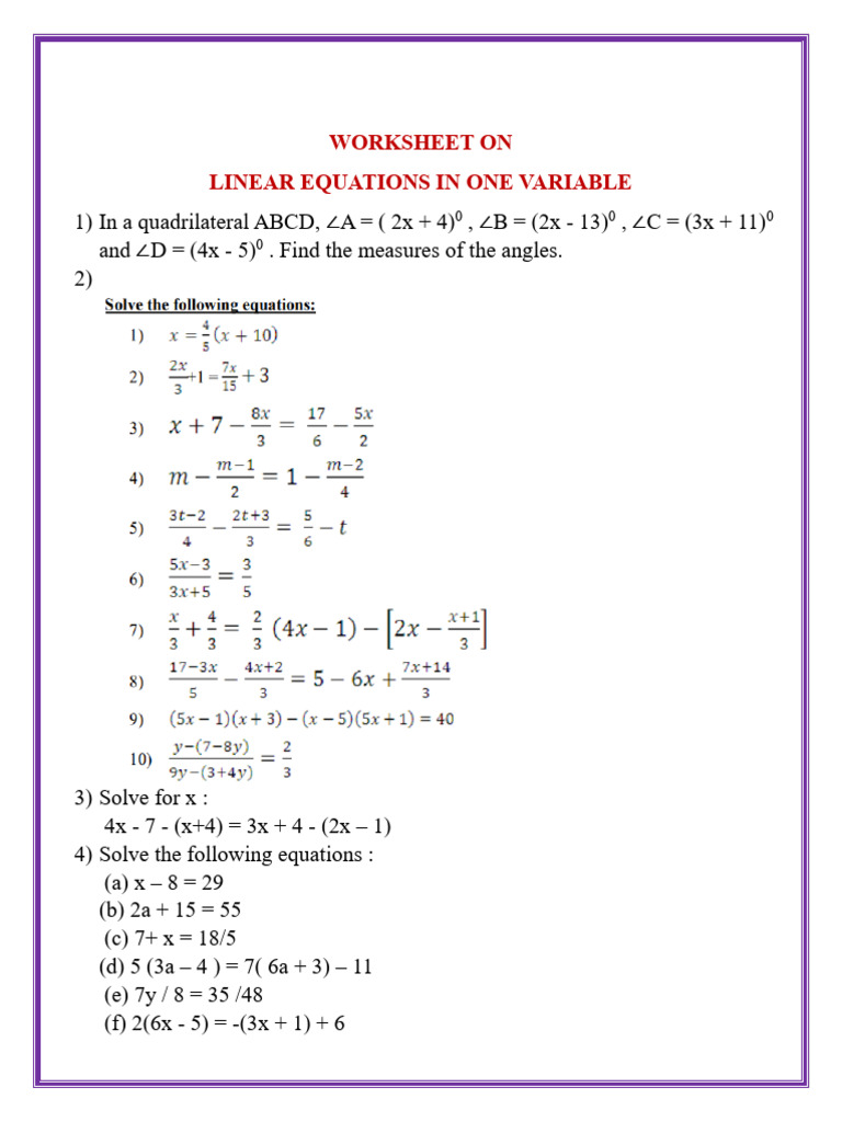 class 8 worksheets | PDF | Rectangle | Area