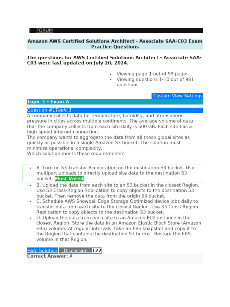 Aws Questions | PDF | Amazon Web Services | Scalability