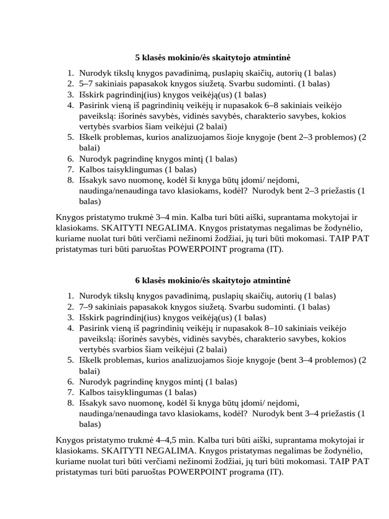 Skaitytojo Atmintine | PDF