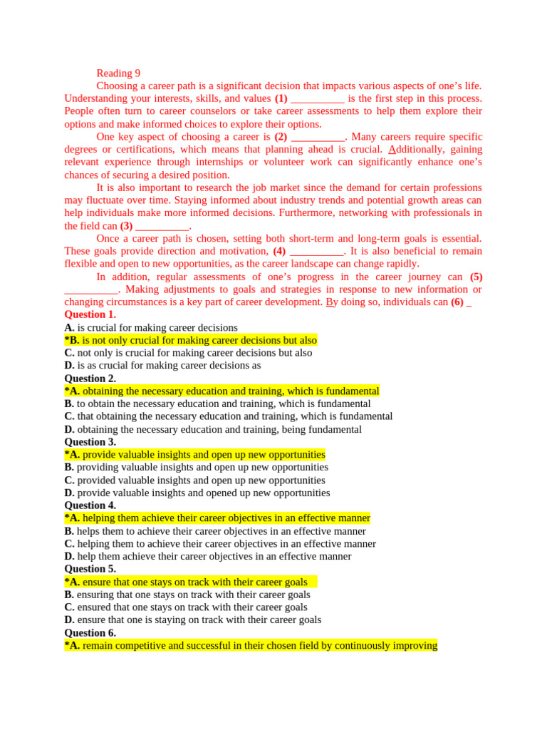 Choosing A Career Path Is A Significant Decision That Impacts Various ...