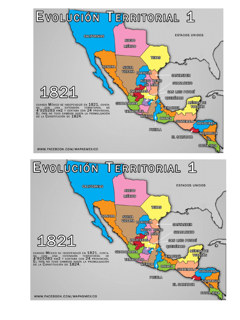 Mapa de México 1821 | PDF
