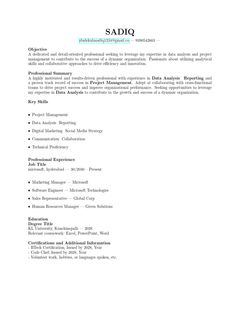 Sadiq: Objective | PDF