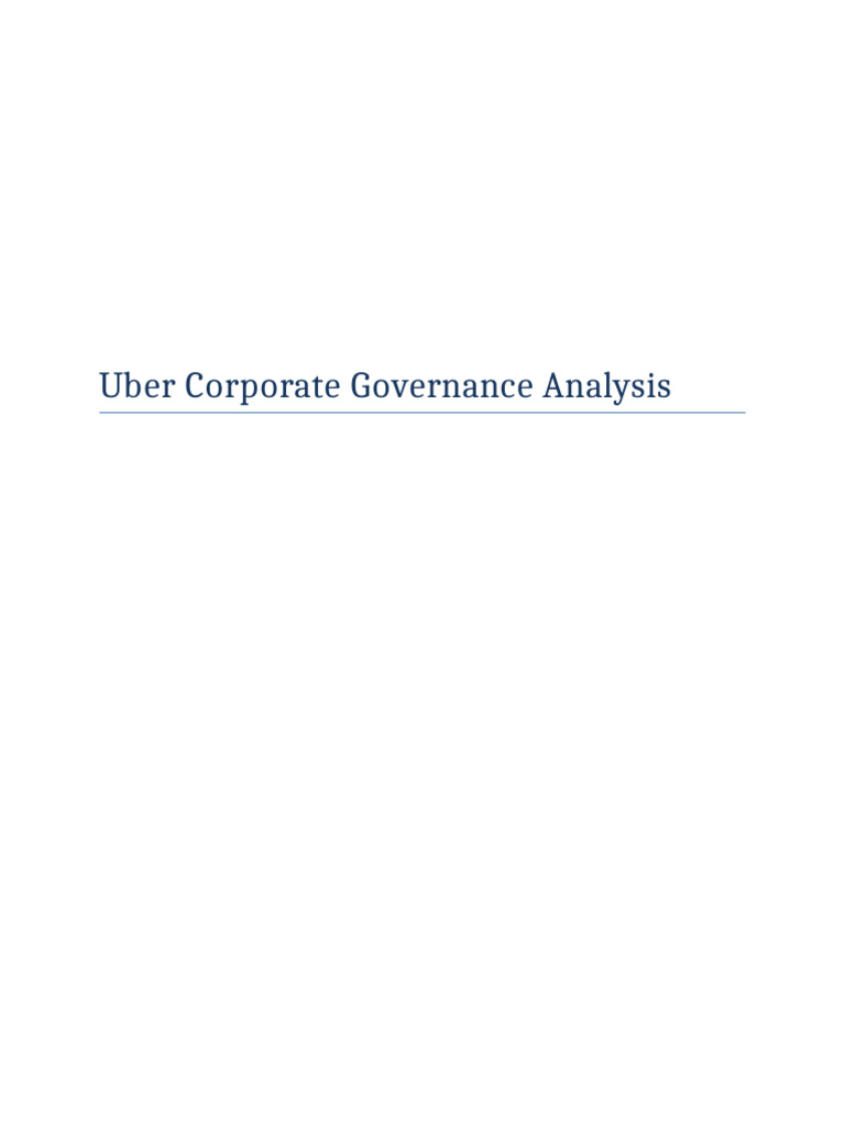 Uber Corporate Governance Overview 2024 | PDF | Employment | Governance