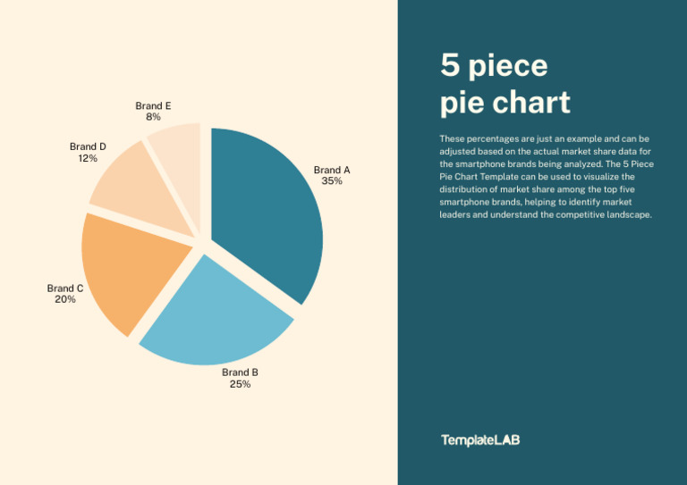 5 Piece Pie Chart Template | PDF