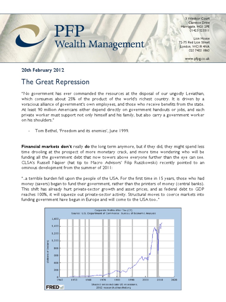 The Great Repression: 20th February 2012 | PDF | Interest Rates ...