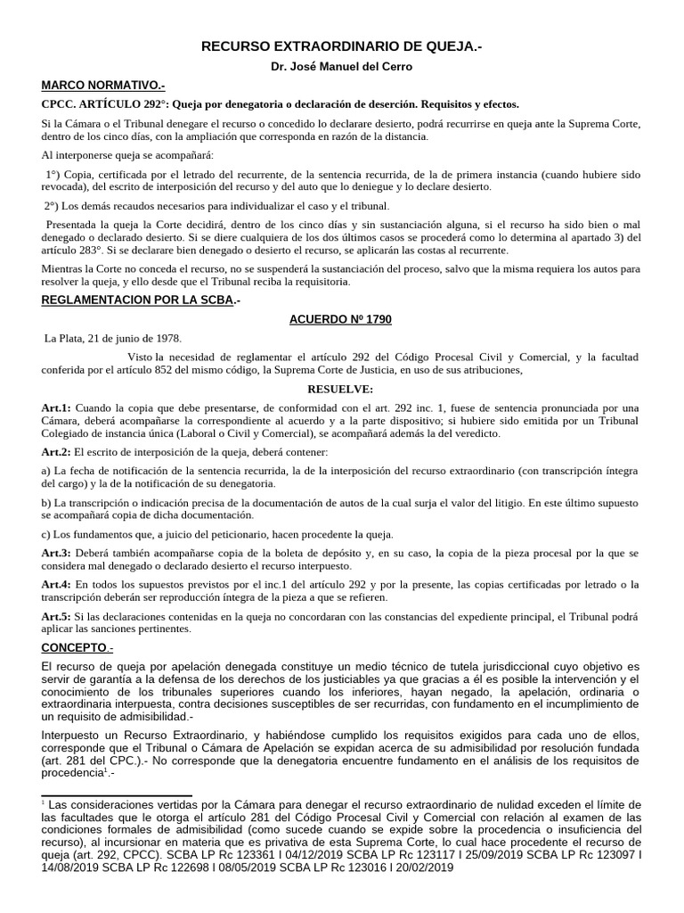 Tema 36 Recurso Extraordinario de Queja | PDF | Apelación | Justicia
