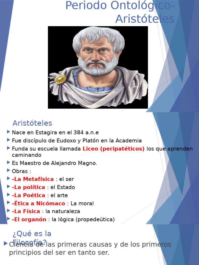 Periodo Ontológico Aristóteles | PDF