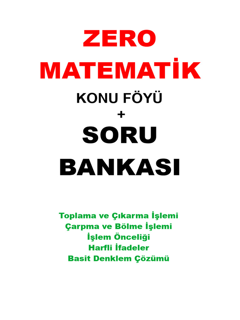 Mert Hoca Zero Matematik Kitabı | PDF