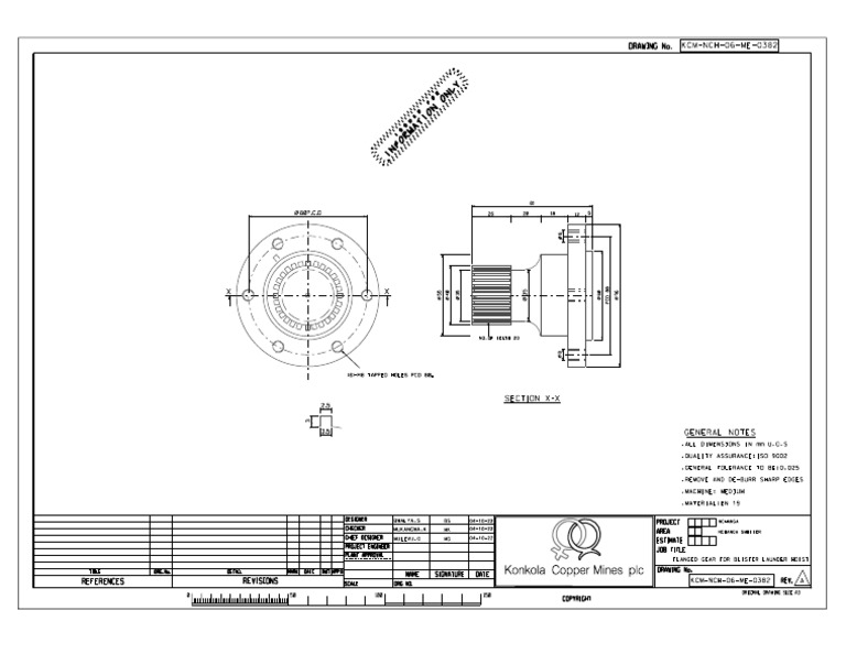 FLANGED GEAR FOR BLISTER LAUNDER HOIST 2-Default-000 | PDF | Mechanical ...