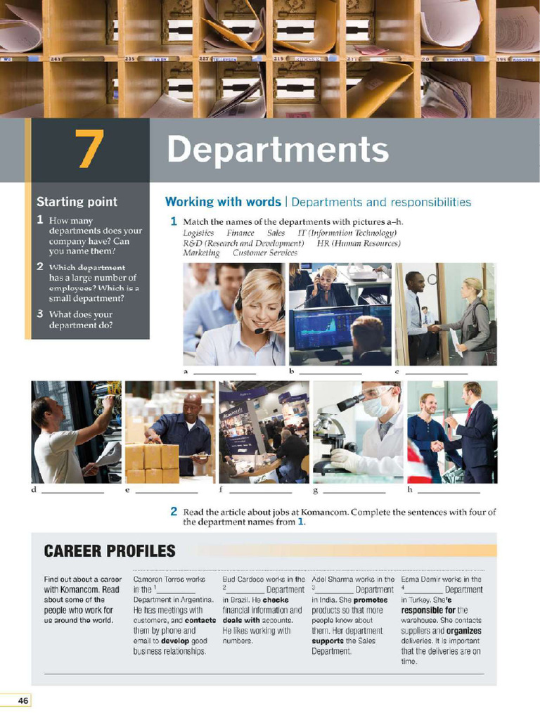 SB - Unit 1 - Departments - SA | PDF