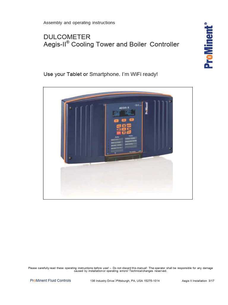Prominent Aegis II Installation and Operating Manual en | PDF | Menu ...