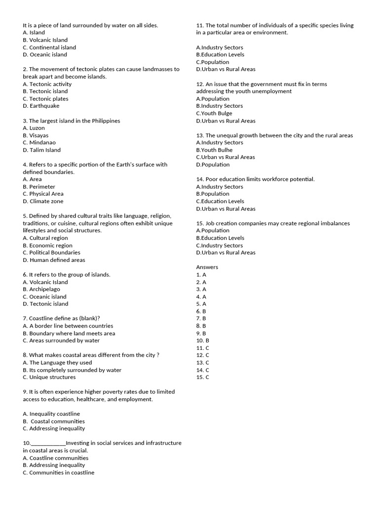 It Is A Piece of Land Surrounded by Water On All S | PDF | Island ...