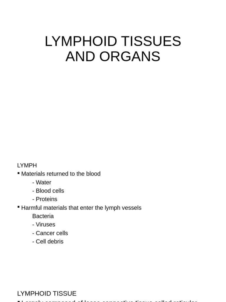 Lymphoid Tissues and Organs | PDF