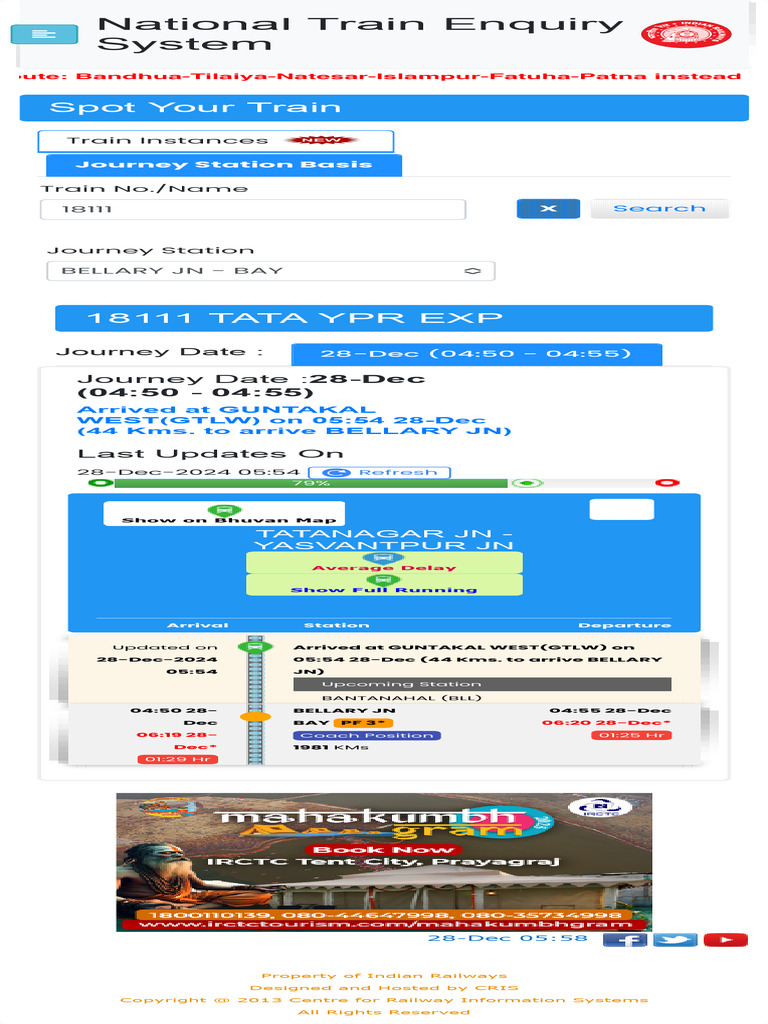 Train Schedule and Route Details | PDF