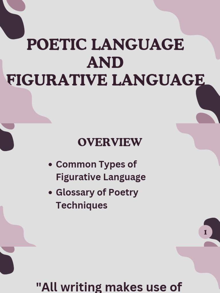 Poetic Language and Figurative Language | PDF | Poetry | Rhyme
