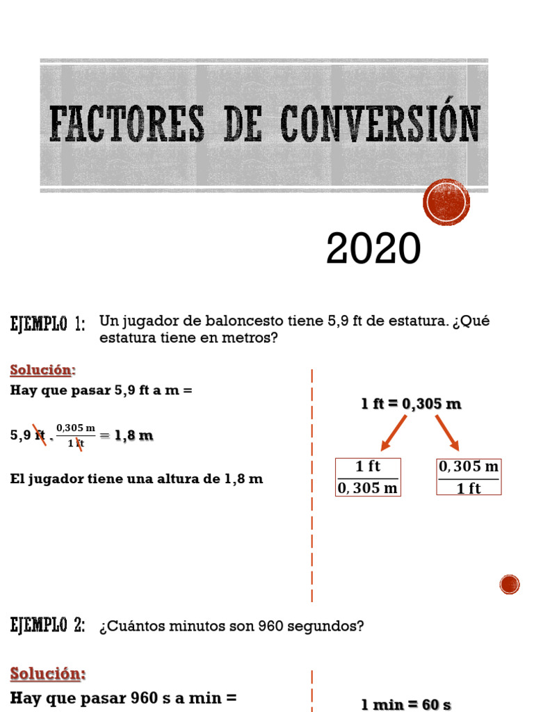1 Factores de Conversión | PDF