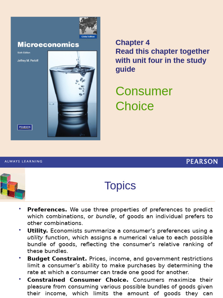 Intermediate Micro 4 - Consumer Choice | PDF | Utility | Microeconomics