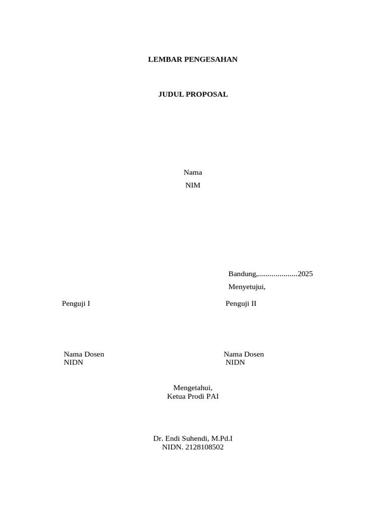 Lembar Pengesahan Sempro | PDF