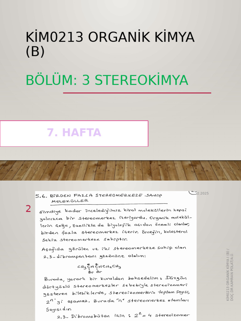 BÖLÜM 3. Stereokimya 7.HFT | PDF