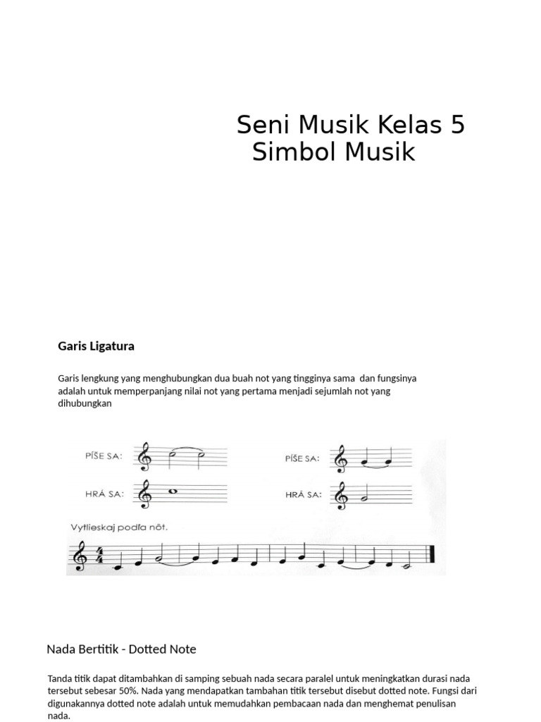 Simbol musik kelas 5 | PDF