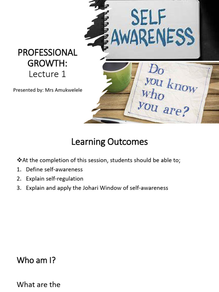 Self-Awareness Powerpoint | PDF | Self Awareness | Attitude (Psychology)