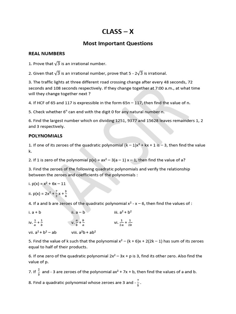 Most Important Maths Questions | PDF | Circle | Sphere
