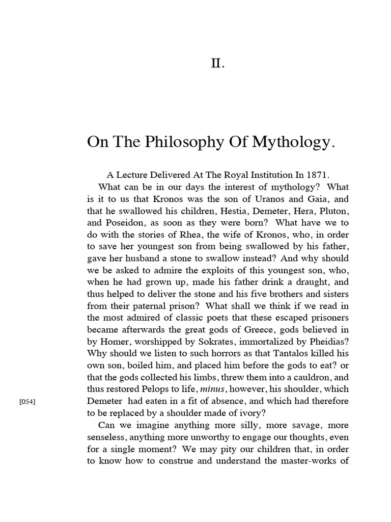 Philosophy of Myhtology - Max Muller | PDF | Greek Mythology | Nous