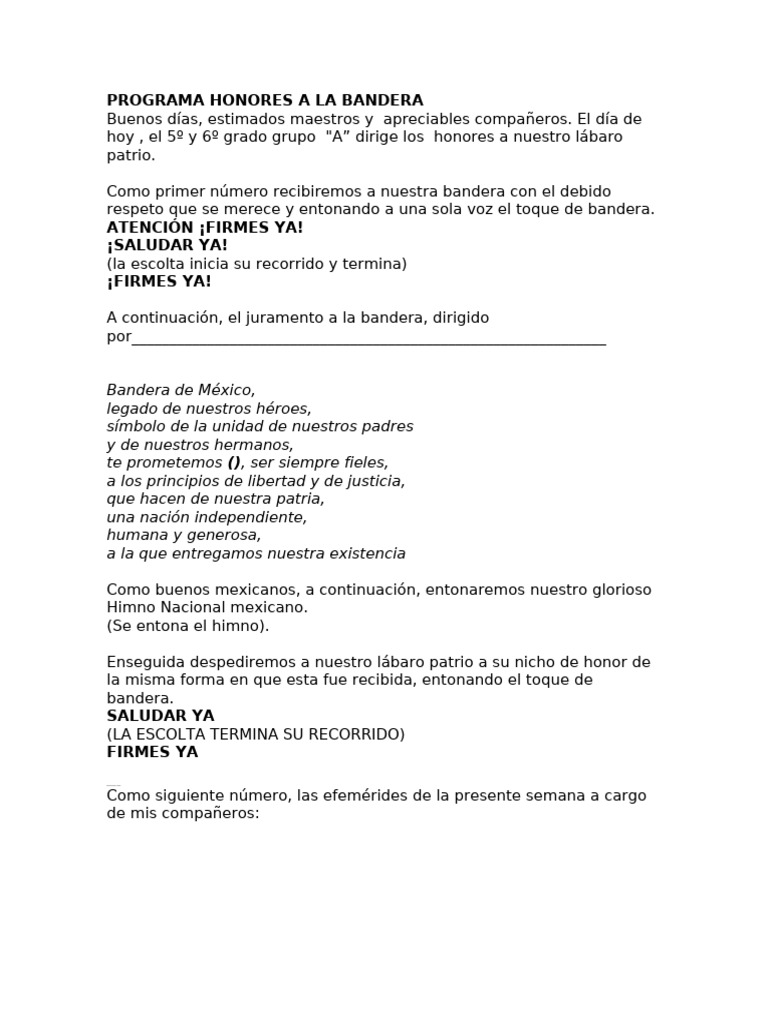 Programa homenaje | PDF