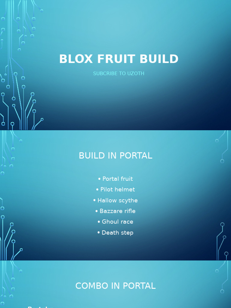 Roblox Blox Fruit Build Guide | PDF