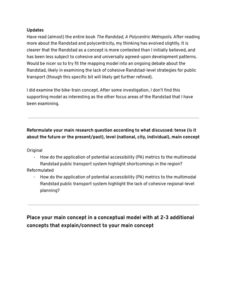 Thesis Workgroup Meeting 2 | PDF | Concept | Science