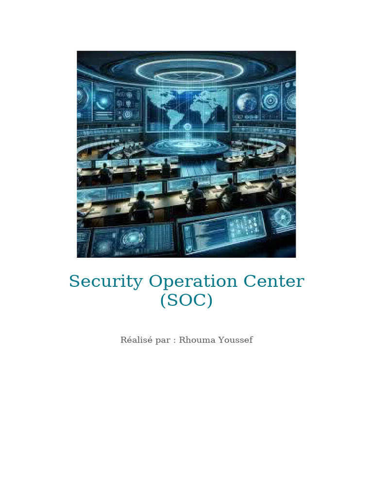 Approche Intégrée du SOC en Cybersécurité | PDF