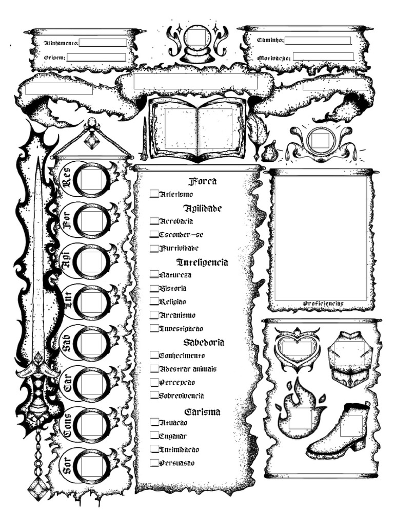 Ficha RPG Editável-1 | PDF