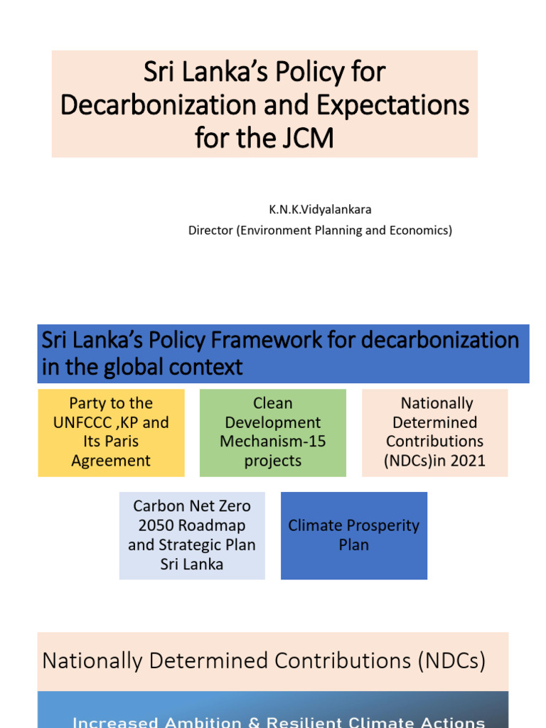 Negotiation of Policies On Decarbonisation - Sri Lanka | PDF | Climate ...