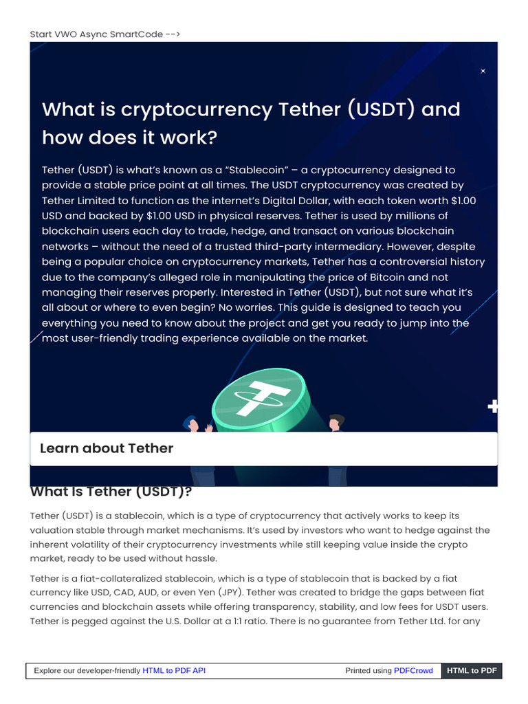 Kriptomat Io Cryptocurrency Prices Tether Usdt Price What Is | PDF | Cryptocurrency ...