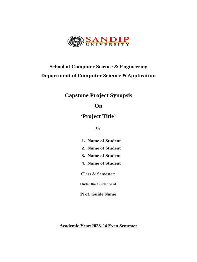 Synopsis Format | PDF