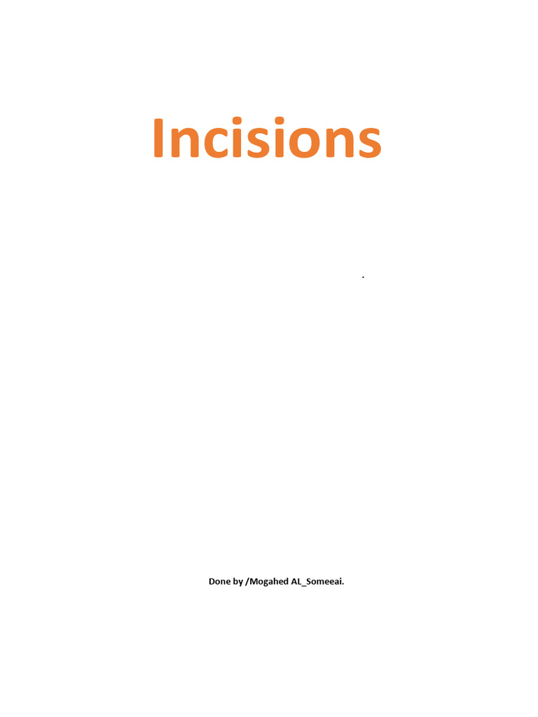 Types of Abdominal Incisions Explained | PDF | Abdomen ...