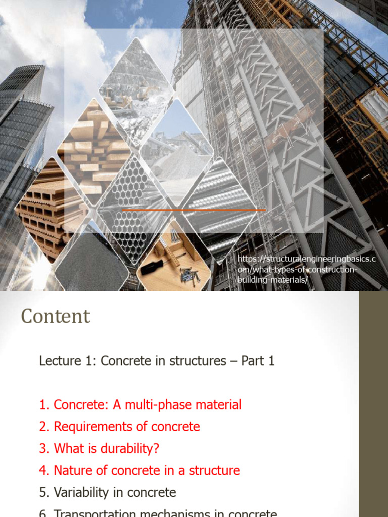 Lecture 1 To 2 - Nature of Concrete in Structures | PDF | Concrete ...