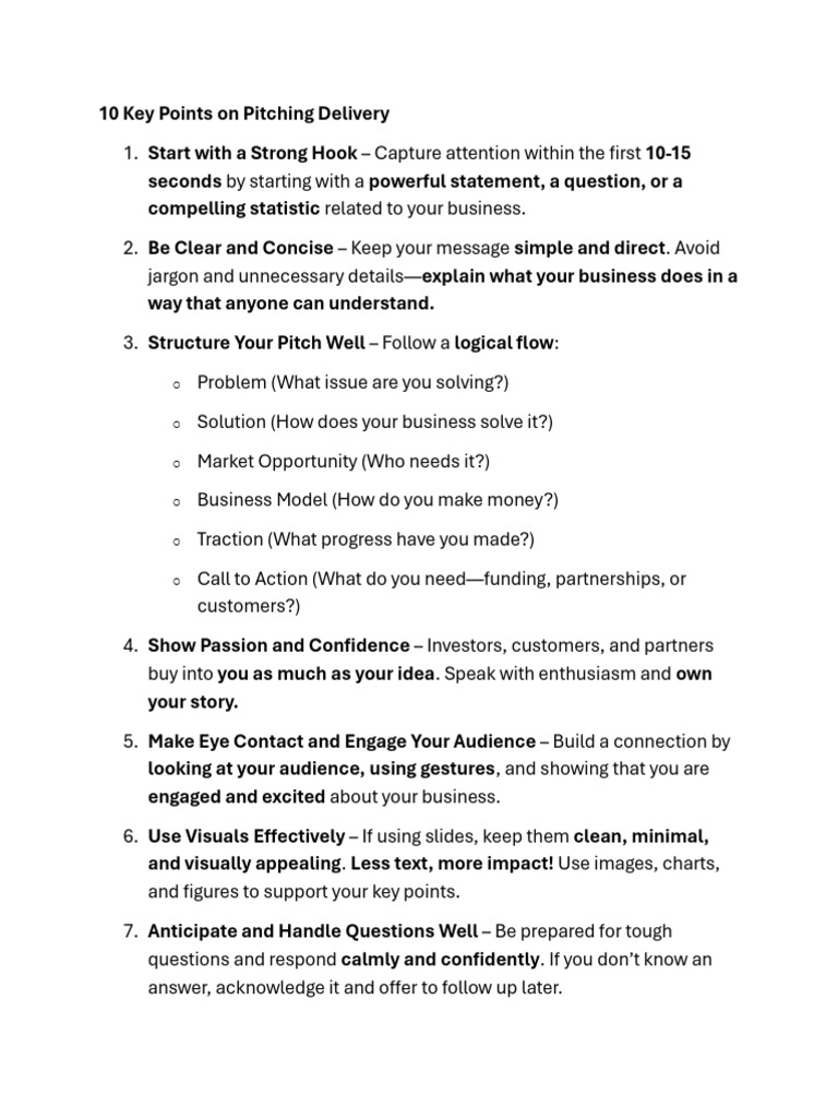 10 Key Points On Pitching Delivery | PDF